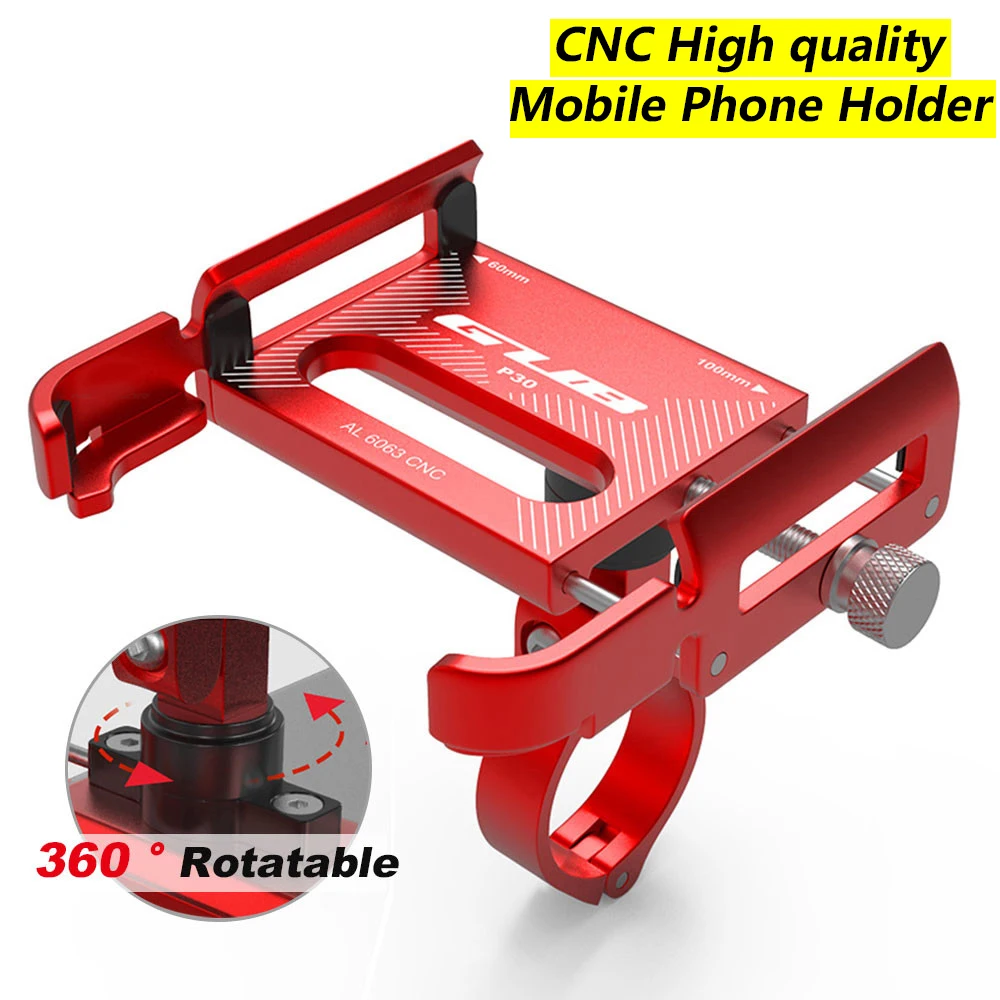 Aluminum Bicycle Phone Holder 4 ~ 7" Mobile Phone Bike Support ...