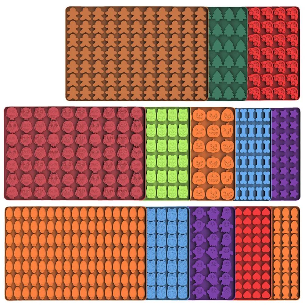 Heart-Shapes-Silicone-Baking-Mould-Mini-Pentagonal-Fish-Dog-Bone ...