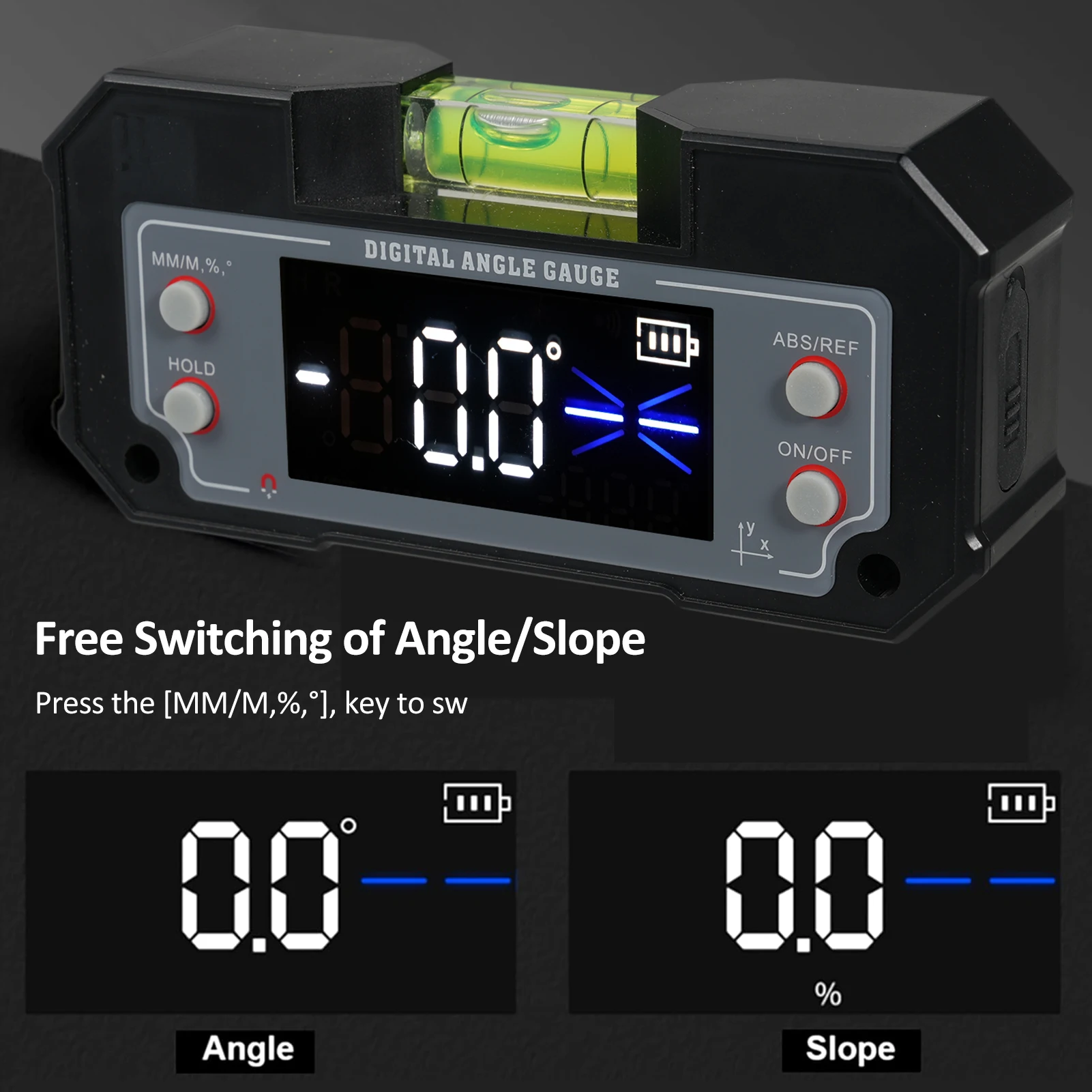 Digital Angle Gauge Liquid Leveler Finder Inclinometer Bevel Gauge XY ...