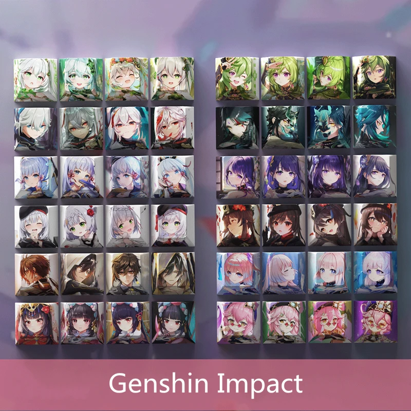 4-Keys-set-Genshin-Impact-Nahida-Klee-Xiao-Keqing-Hu-Tao-Dori-Keycaps ...