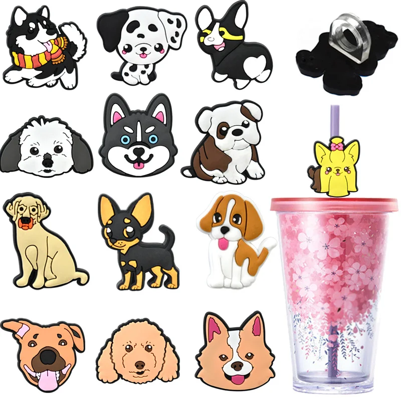 1PCS-pet-dog-paw-print-straw-topper-dog-straw-topper-for-tumble-custom ...
