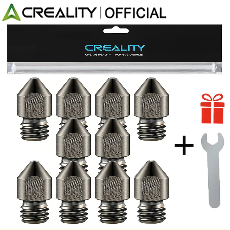 Creality Offcial Hardened Steel MK8 Nozzle 0.4mm Ender 3 Nozzle for ...