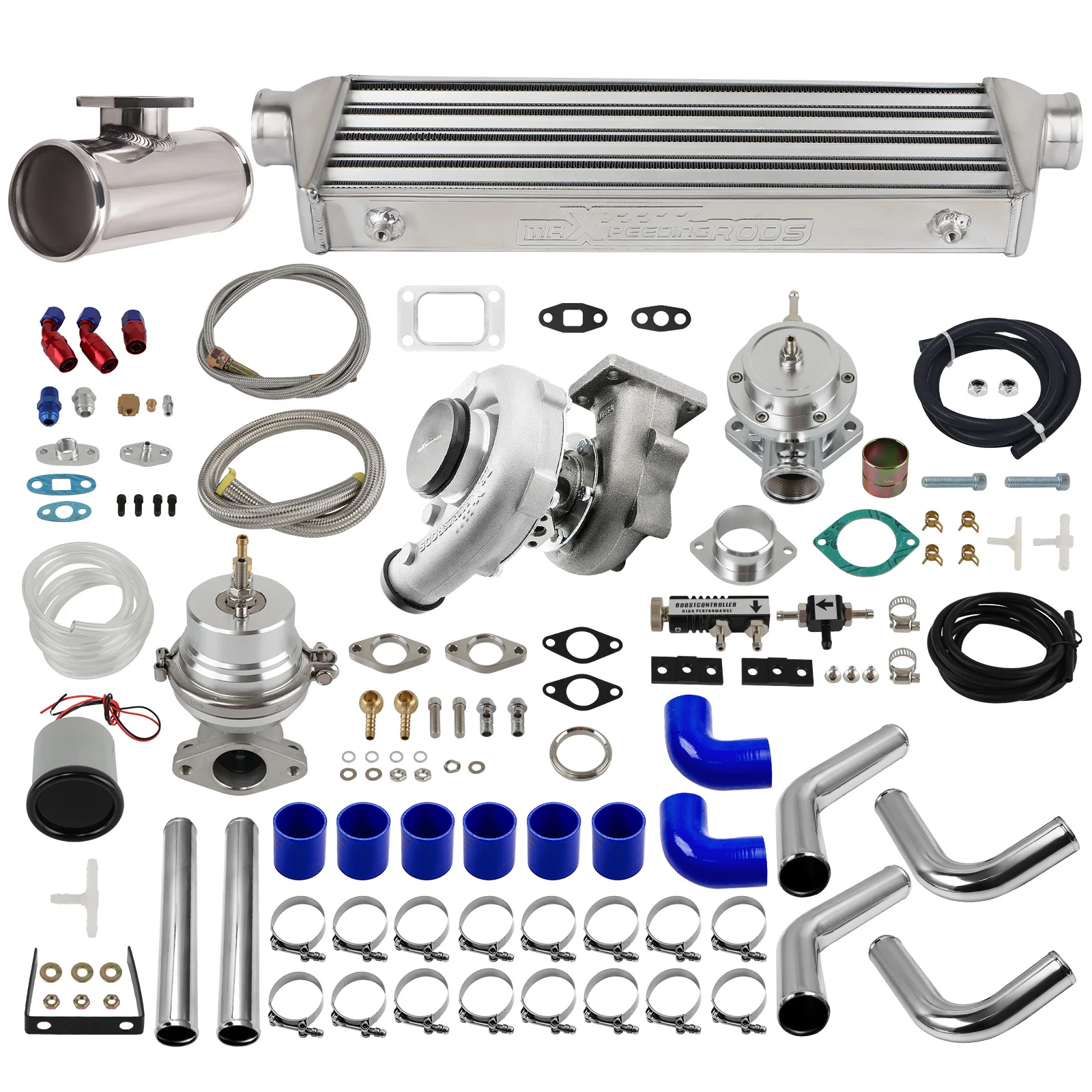 Universal-T04E-T3-T4-T3-T4-Turbocharger-350HP-2-5-Intercooler-BOV ...