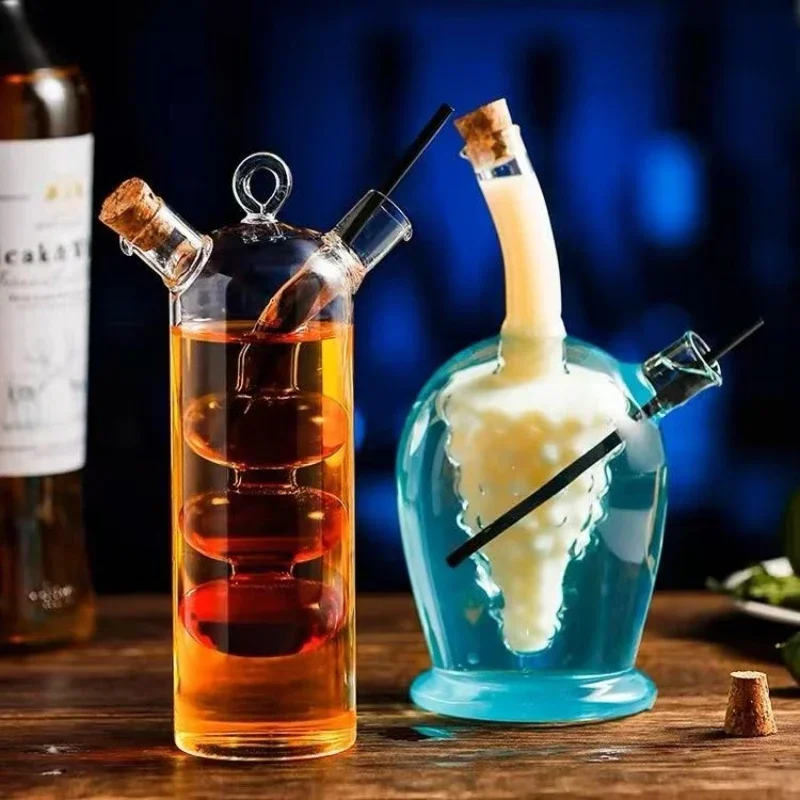 Double-layer Cocktail Glass, Bar Utensil Mandarin Duck Wine Glass, 2-in ...