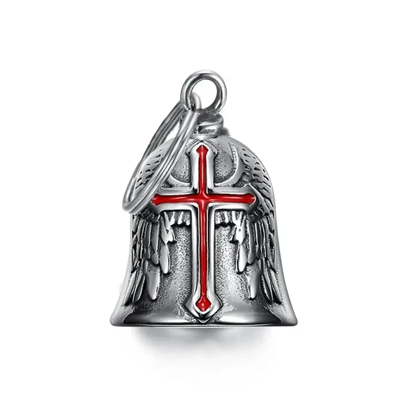 Fashion-Red-Cross-Guardian-Angel-Wings-Bell-Motorcycle-Bell-Keychain ...