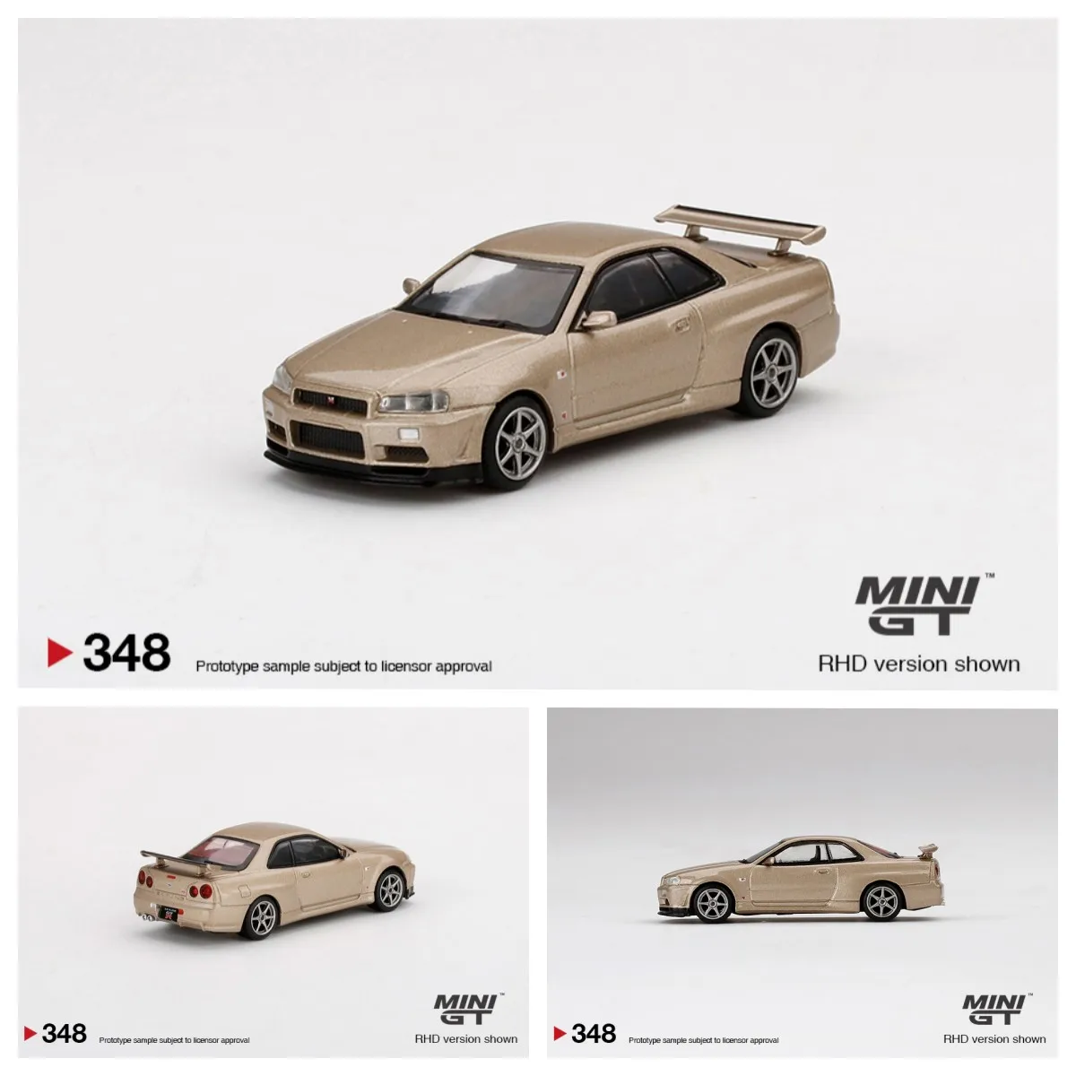 Mini gt nissan 1:64 skylnie gtr r34 m modelo de carro de especificação ...
