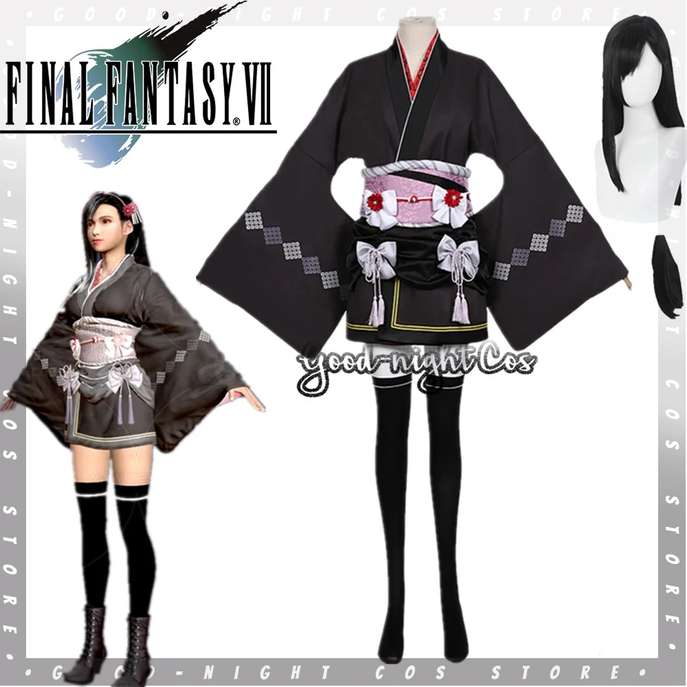Game-Final-Fantasy-7-Remake-Tifa-Lockhart-Cosplay-Costume-Wig-Short ...