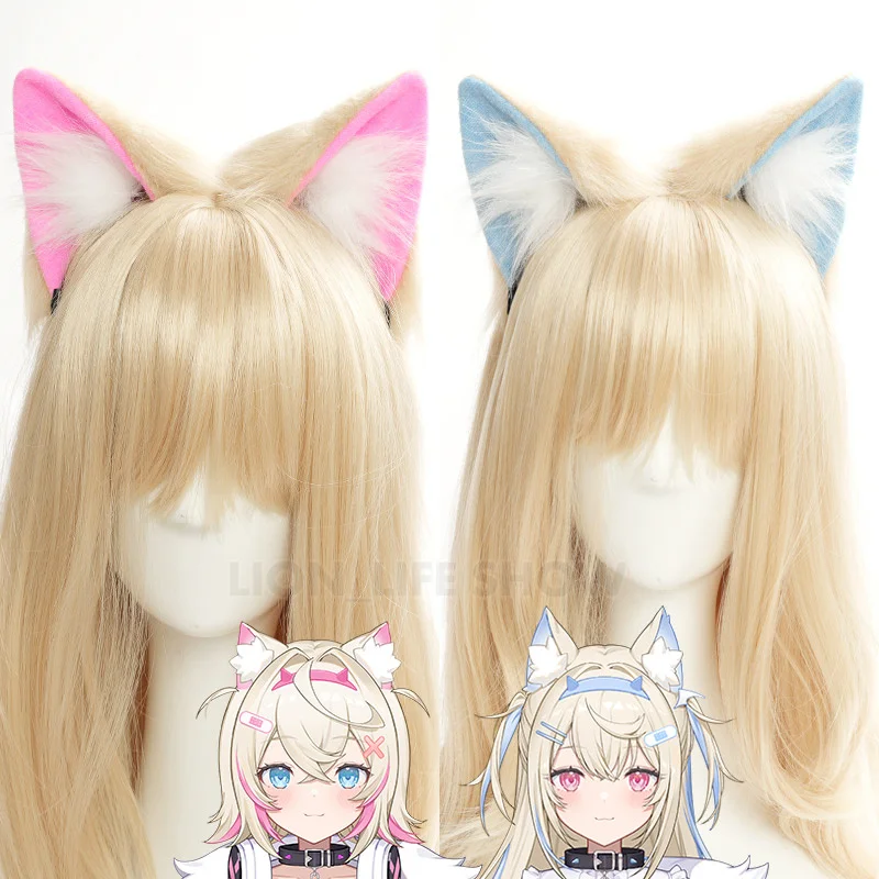 Fuwawa-Mococo-Abyssgard-Cosplay-Handmade-Cat-Fox-Ear-Maid-Headwear-Hair ...