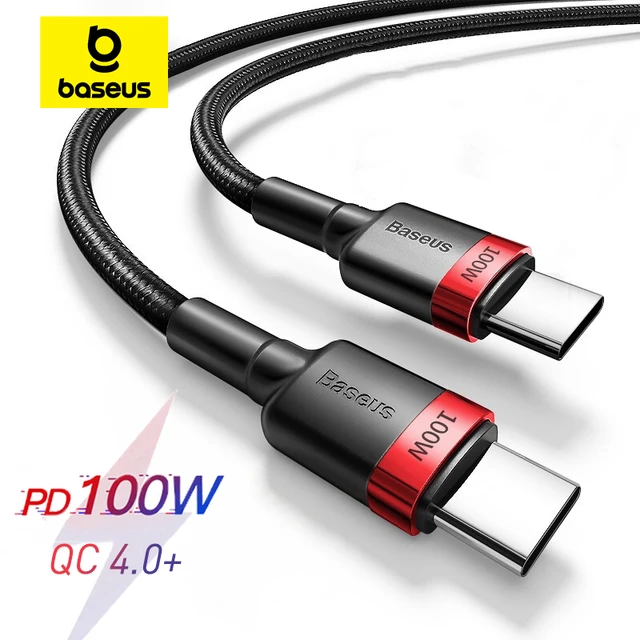 Baseus 100W USB C 타입 to USB C 타입 케이블, 아이폰 15 플러스 프로 맥스 USB C PD 고속 충전기 ...