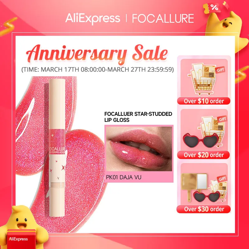 FOCALLURE-Diamond-Lip-Gloss-Long-lasting-Pearlescent-Glitter-Liquid ...