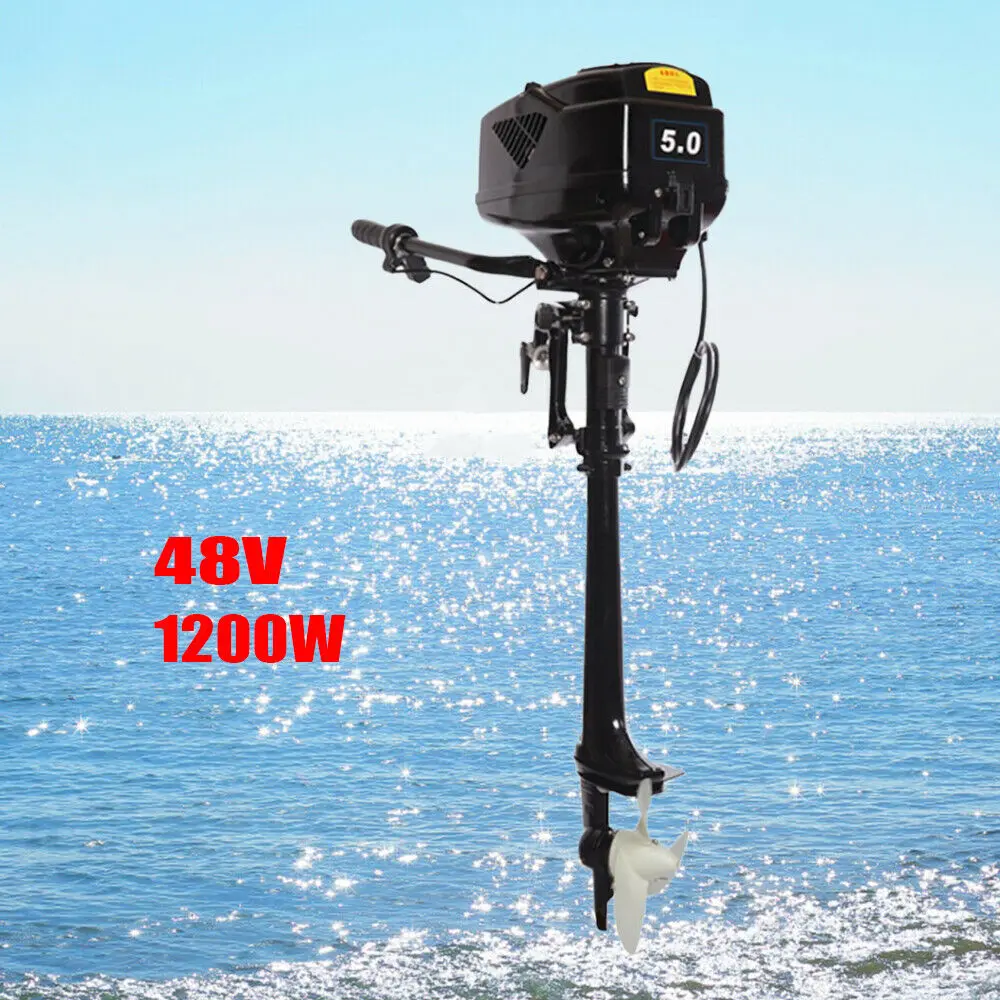 Electric-Outboard-Motor-1200W-48V-5HP-Trolling-Brushless-Motor-Fishing ...