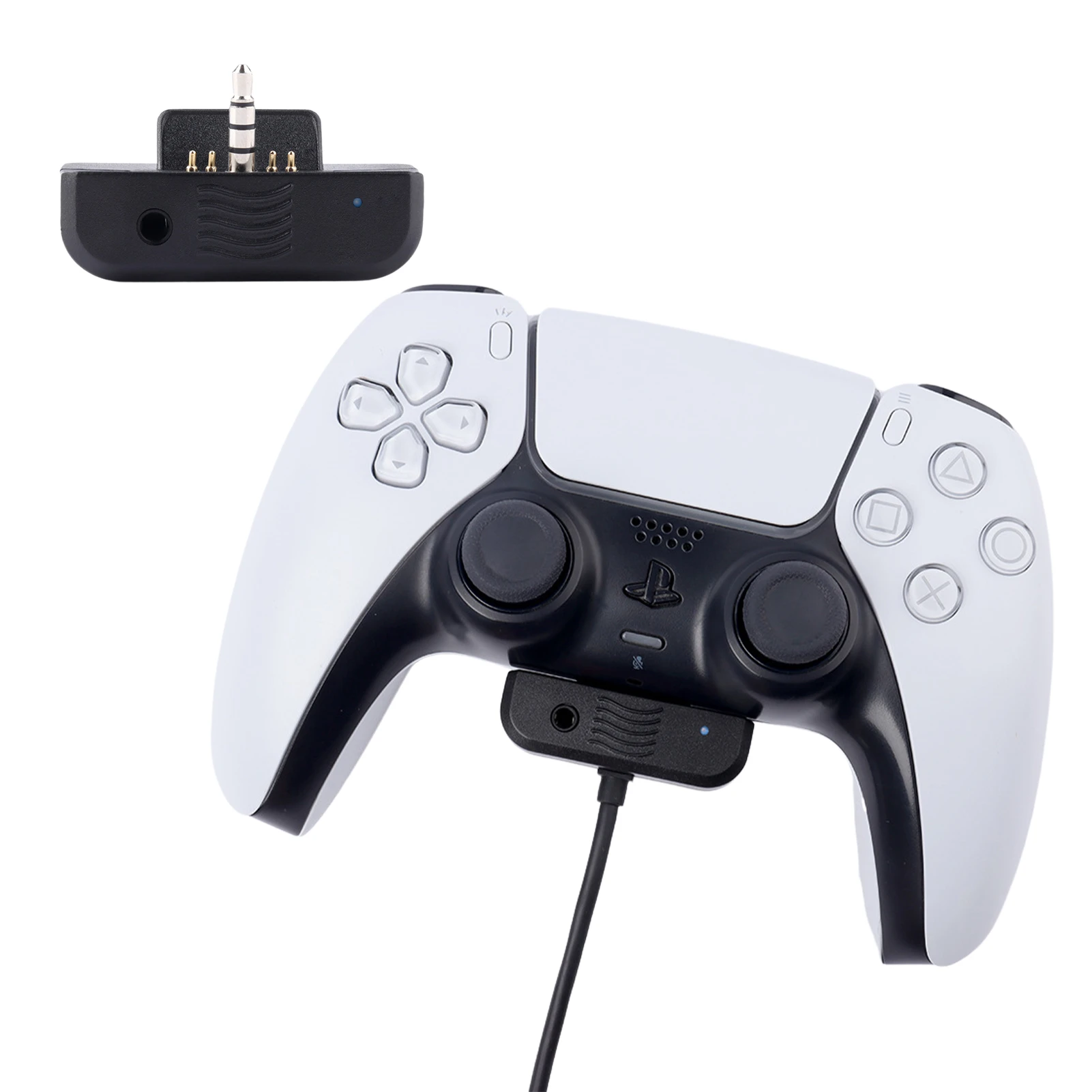 PS5 용 고속 컨트롤러 충전기, Aux 오디오 출력 인터페이스, PS5 게임패드용 충전 도크 스탠드, 3.5mm ...