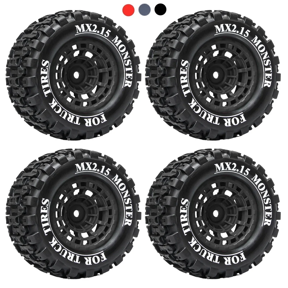 Universal 4PCS 12mm Hex Rubber Tire Set for 1/14 1/16 1/18 Scale Off ...
