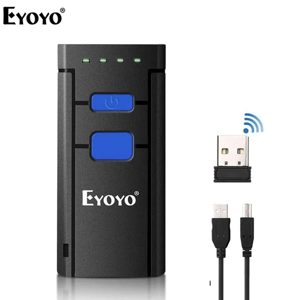 Eyoyo-Wireless Bluetooth 1D Barcode Scanner, Mini Laser Code Reader, 2 ...