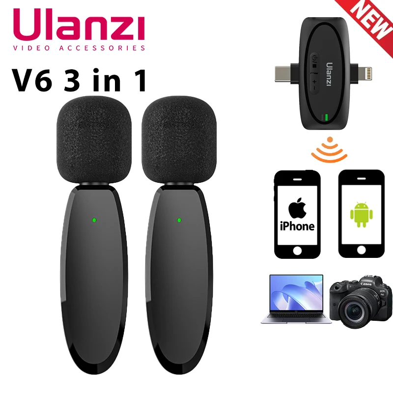 Ulanzi-V6-New-3-in-1-Wireless-Lavalier-Microphone-Type-C-Lightning-3 ...