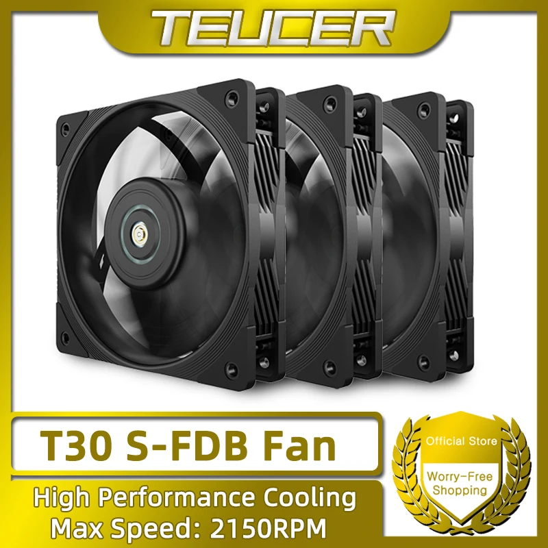 TEUCER-T30-Cooling-Fan-12cm-12V-4PIN-PWM-2150RPM-S-FDB-Bearing-Quiet-PC ...