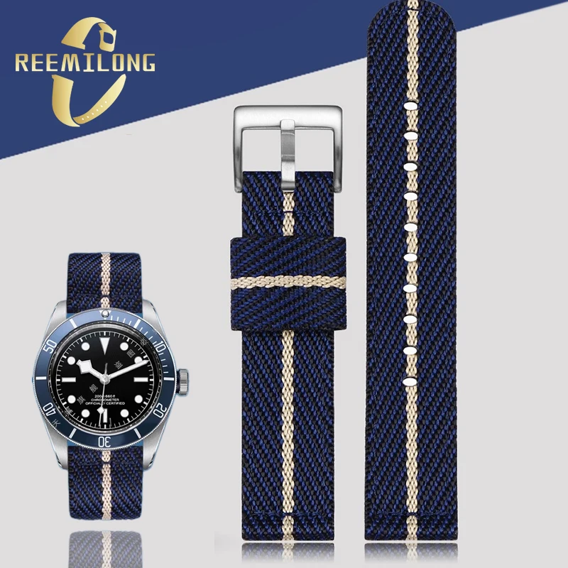 Nylon-canvas-watch-strap-20-22mm-quick-change-pin-red-blue-cyan-beige ...