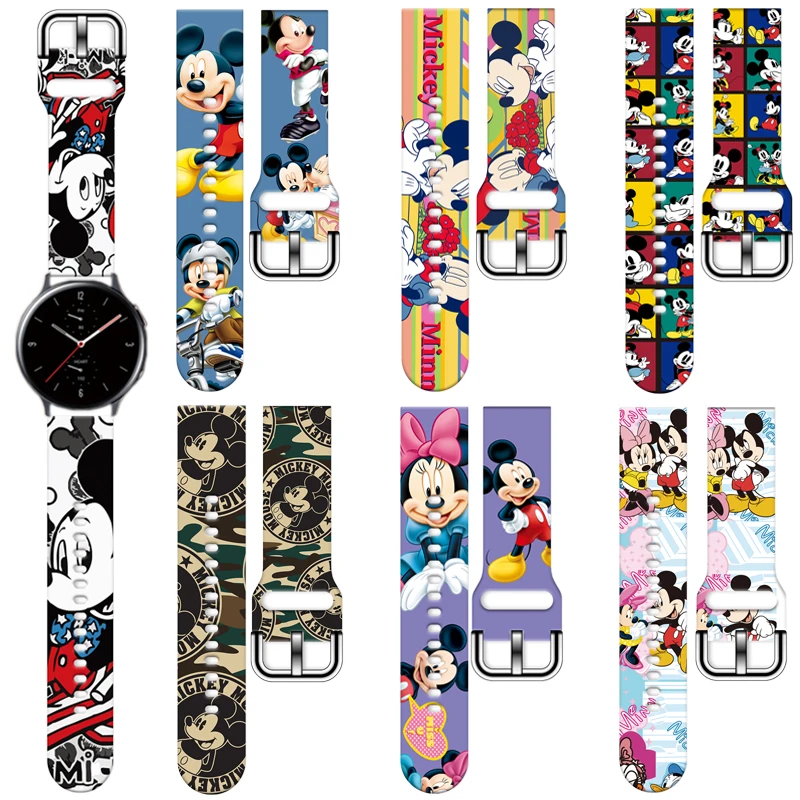 Disney Mickey Minnie Silicone Strap Samsung Watch - 20mm 22mm Silicone ...