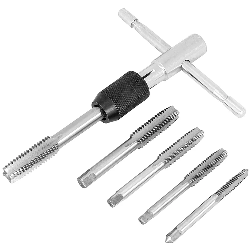Portable-6pcs-T-type-Tap-Wrench-Set-Drill-Set-Hand-Tapping-Tools ...