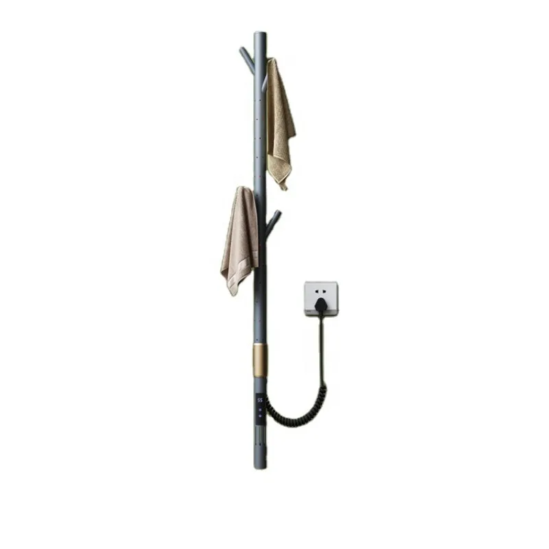Towel-Racks-Bathroom-Infrared-Hot-Air-Drying-Black-Wall-Mounted ...