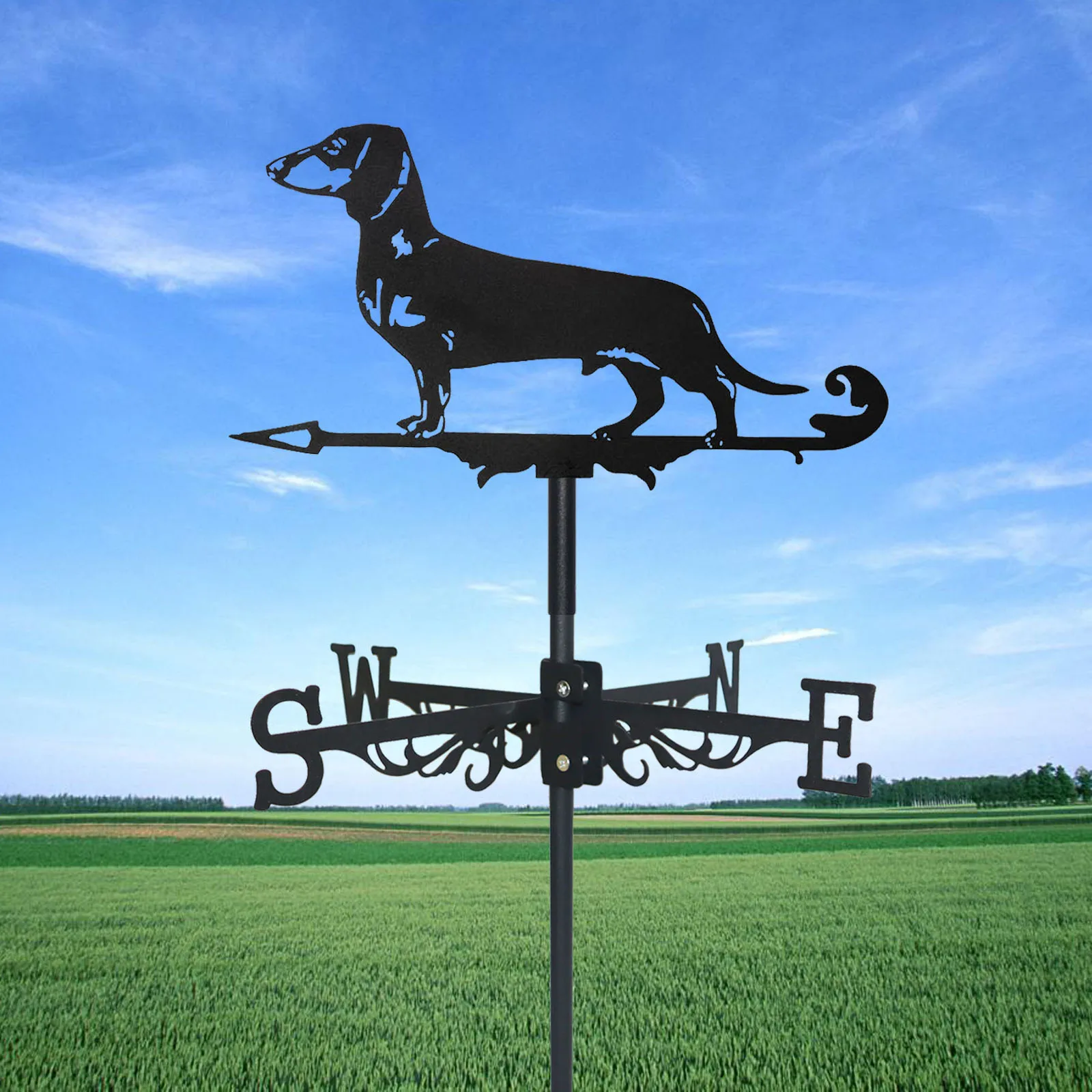 New-Metal-Animal-Dachshund-Weather-Vane-Standing-Decor-Roof-WeatherVane ...