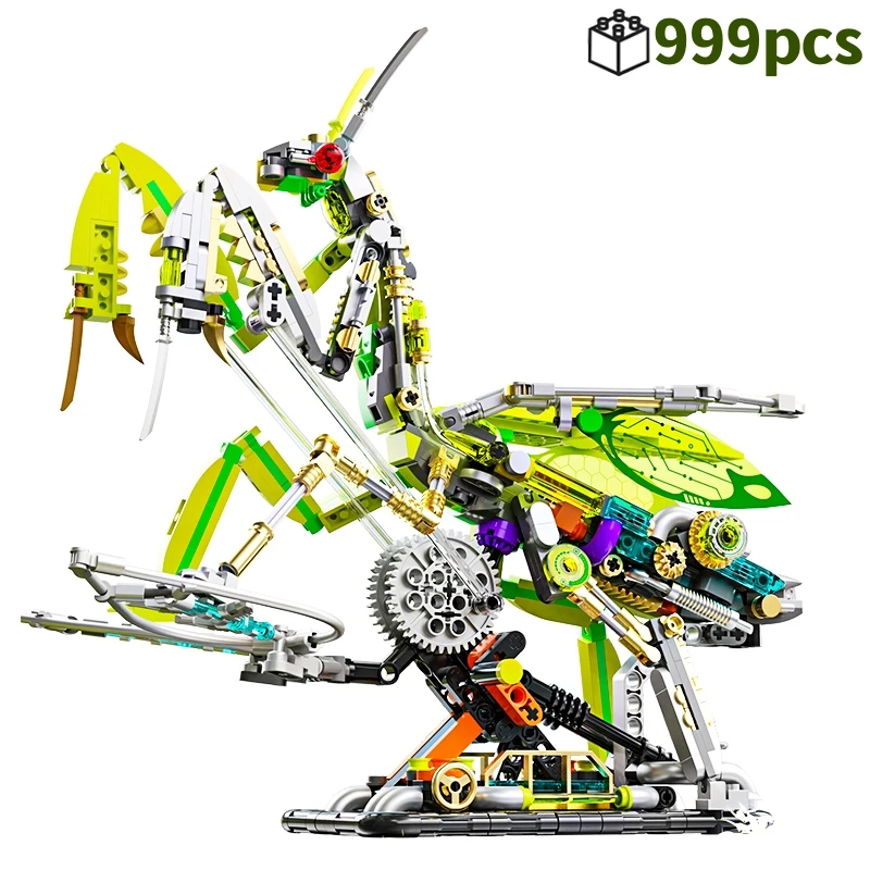 Technical-Mechanical-Mantis-Insect-Life-Set-With-Light-Building-Blocks ...