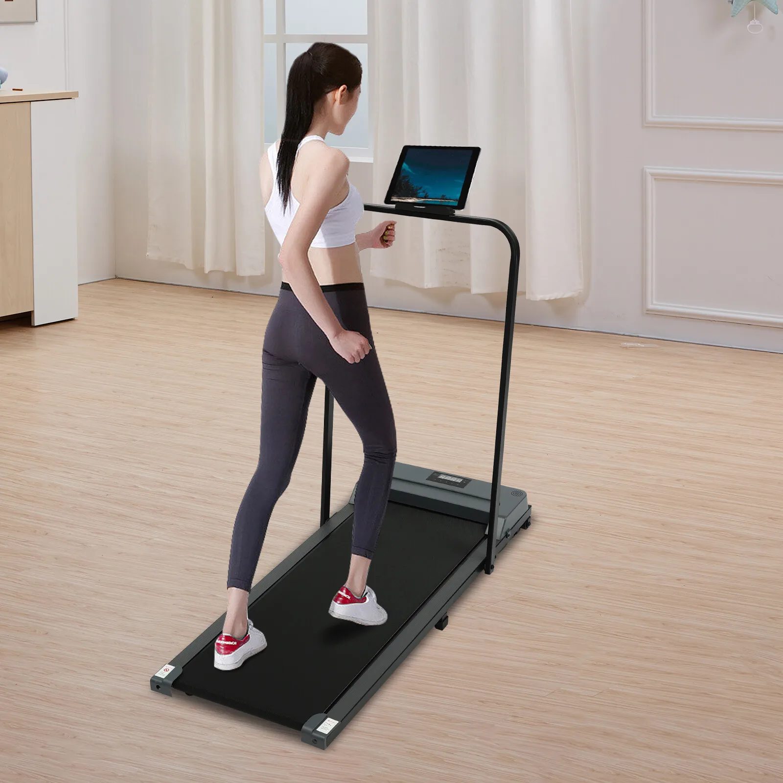 Silent Electric Folding Treadmill (≤40dB) - 2.0HP Peak Pure Copper ...