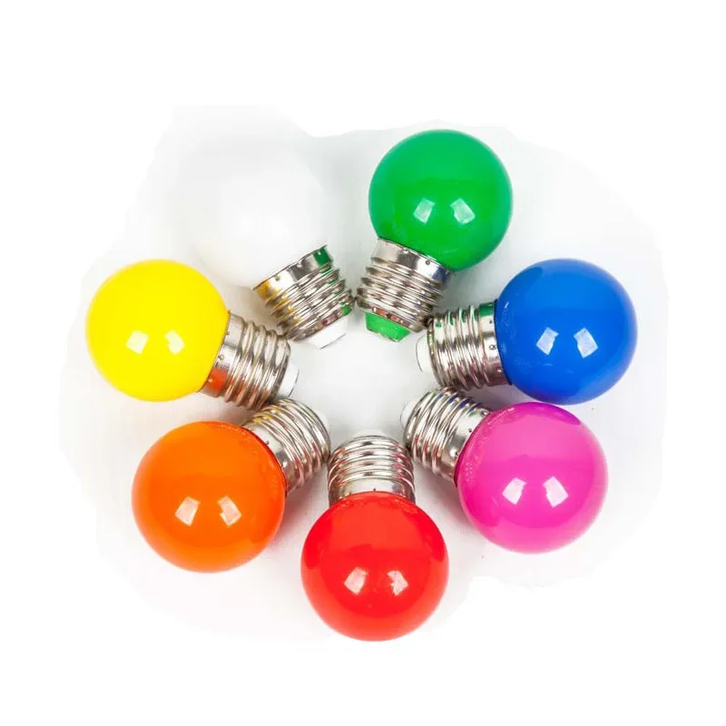 10PCS Colorful LED G45 1W 3W Small Color Christmas Tree hanging light ...