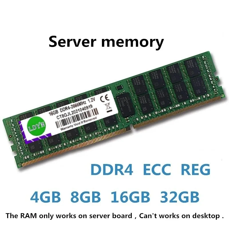 Server Memory RAM REG ECC DDR4 4GB 8GB 16GB 32GB 64GB 128GB PC4 2133MHZ 2400MHZ 2666MHZ 2933MHZ ...