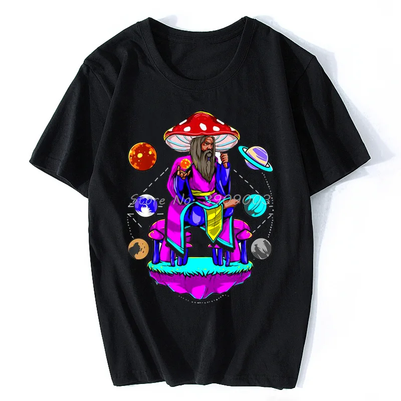 Funny-Magic-Mushroom-Wizard-Planet-Shroom-LSD-Acid-Trip-T-Shirt-Men ...