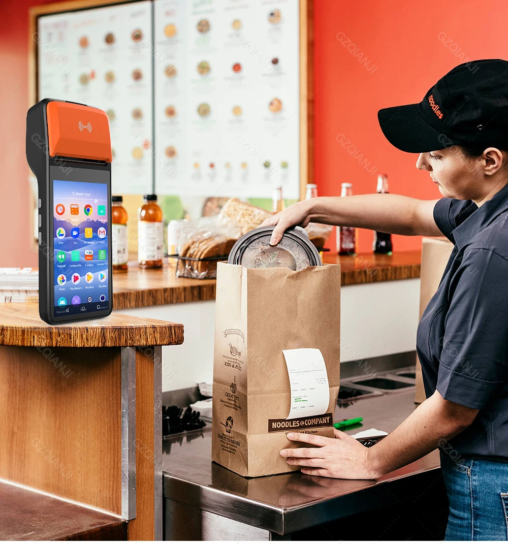 Handheld Android PDA Mini PC Pos Terminal Receipt Bill Thermal Printer ...