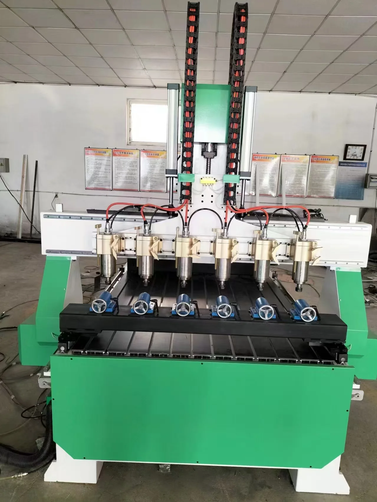 cnc-router-machine-1325-woodworking-8-heads-3d-4-axis-multi-spindles ...