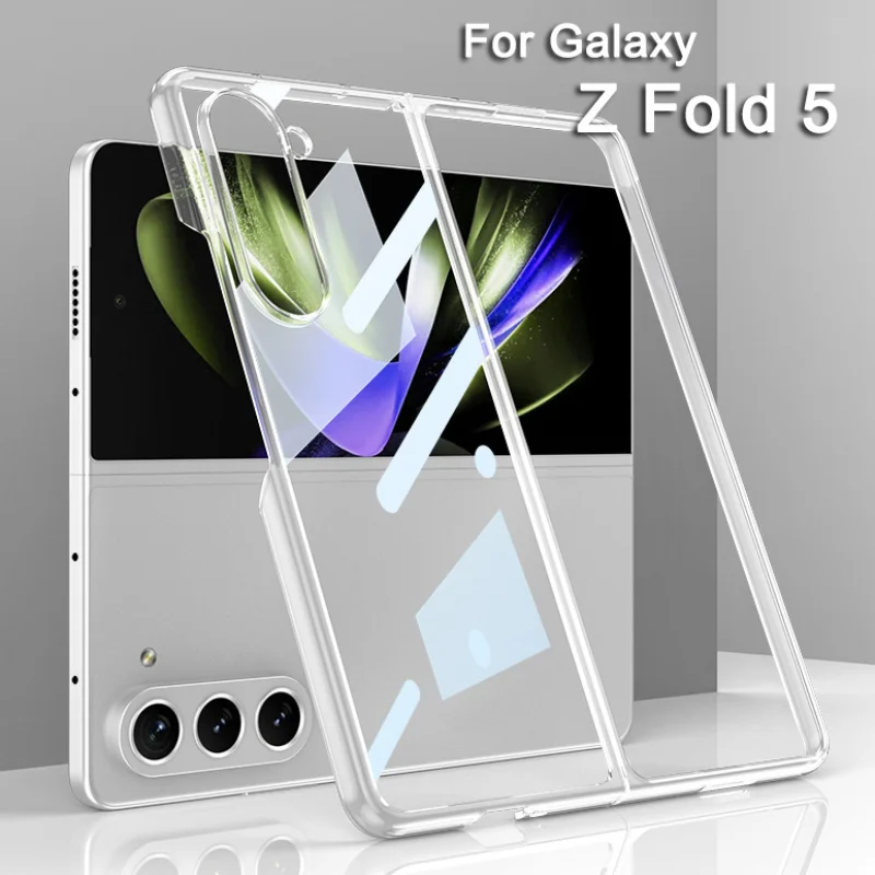 For-Samsung-Galaxy-Z-Fold-5-Transparent-Case-PC-Hard-Case-Cover-for ...
