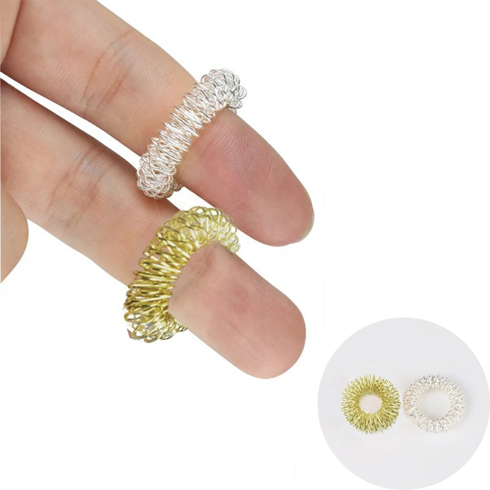 5pcs Finger Massager Rings Acupressure Rings Spiky Sensory Set for ...
