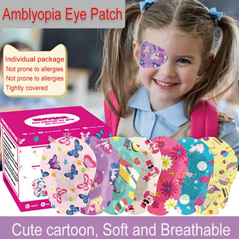 Kids-Breathable-Amblyopia-Eye-Patch-Cartoon-Color-Disposable ...