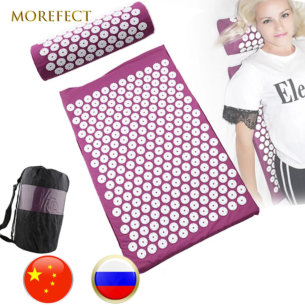 Acupressure-Mat-Head-Neck-Back-Foot-Massage-Cushion-Pillow-Yoga-Spike ...