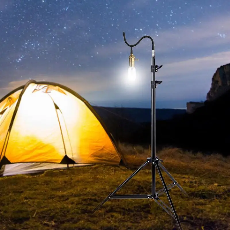 Metal-Portable-Foldable-Tripod-Outdoor-Light-Stand-Telescoping-Floor ...