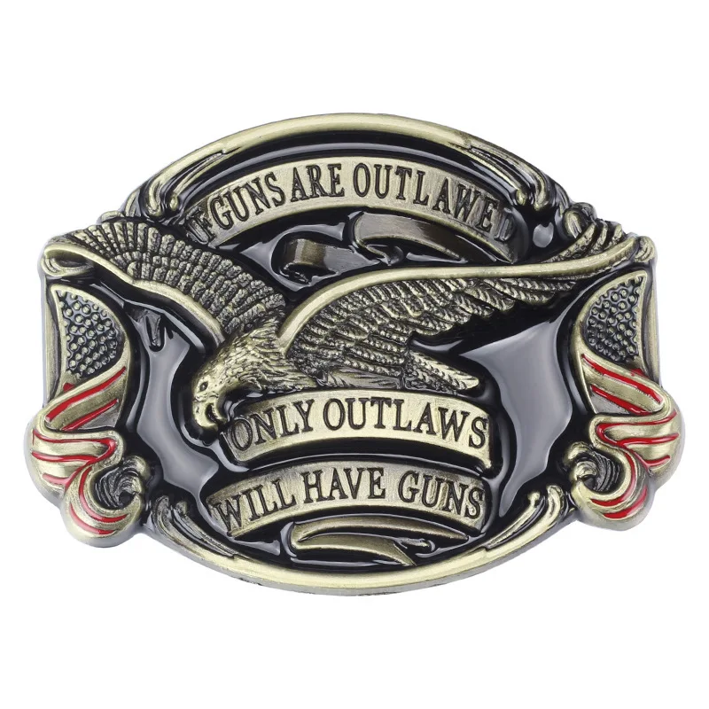 Eagle-Vulture-Flag-Pattern-Belt-Buckle-Handmade-Homemade-Belt ...