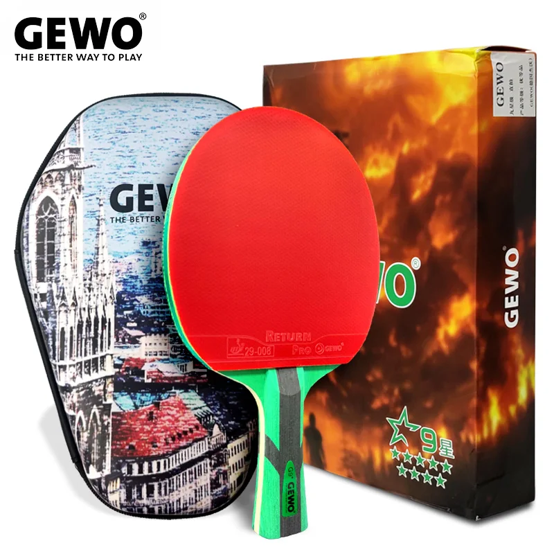 GEWO-Professional-Table-Tennis-Racket-9-Star-Ping-Pong-Paddle-Racket ...