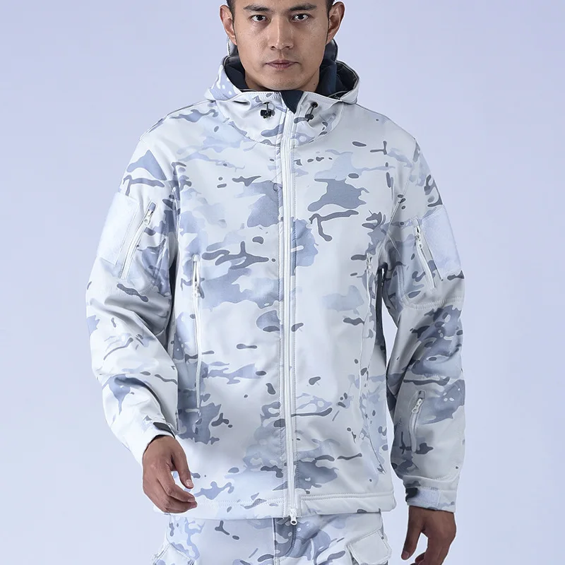 MCAP Snow Camo TAD Underarm Zipper Hoodie with Velvet Waterproof 3-in-1 ...