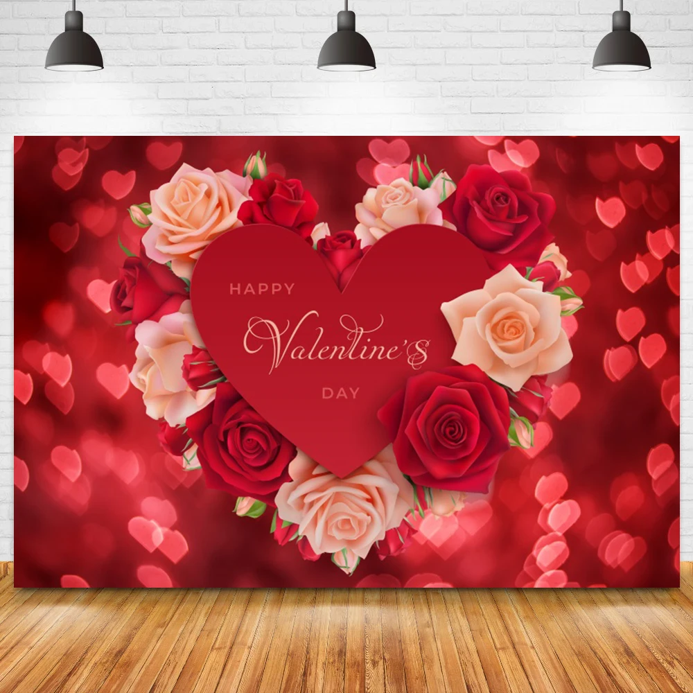 Rose Love Heart Backdrop Photo Anniversary Lover Wedding Birthday Party ...
