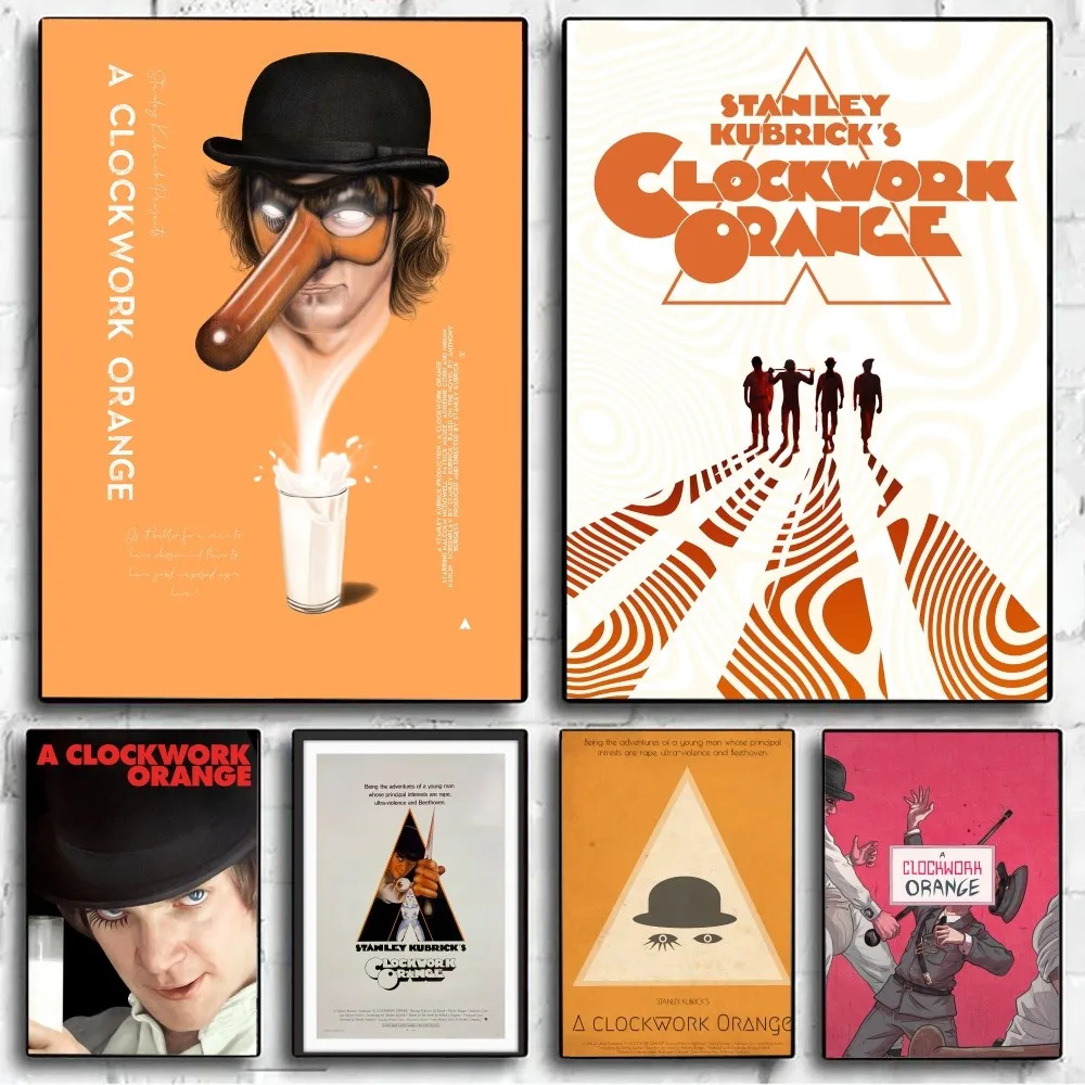 A-Clockwork-Orange-Poster-No-Framed-Poster-Kraft-Club-Bar-Paper-Vintage ...