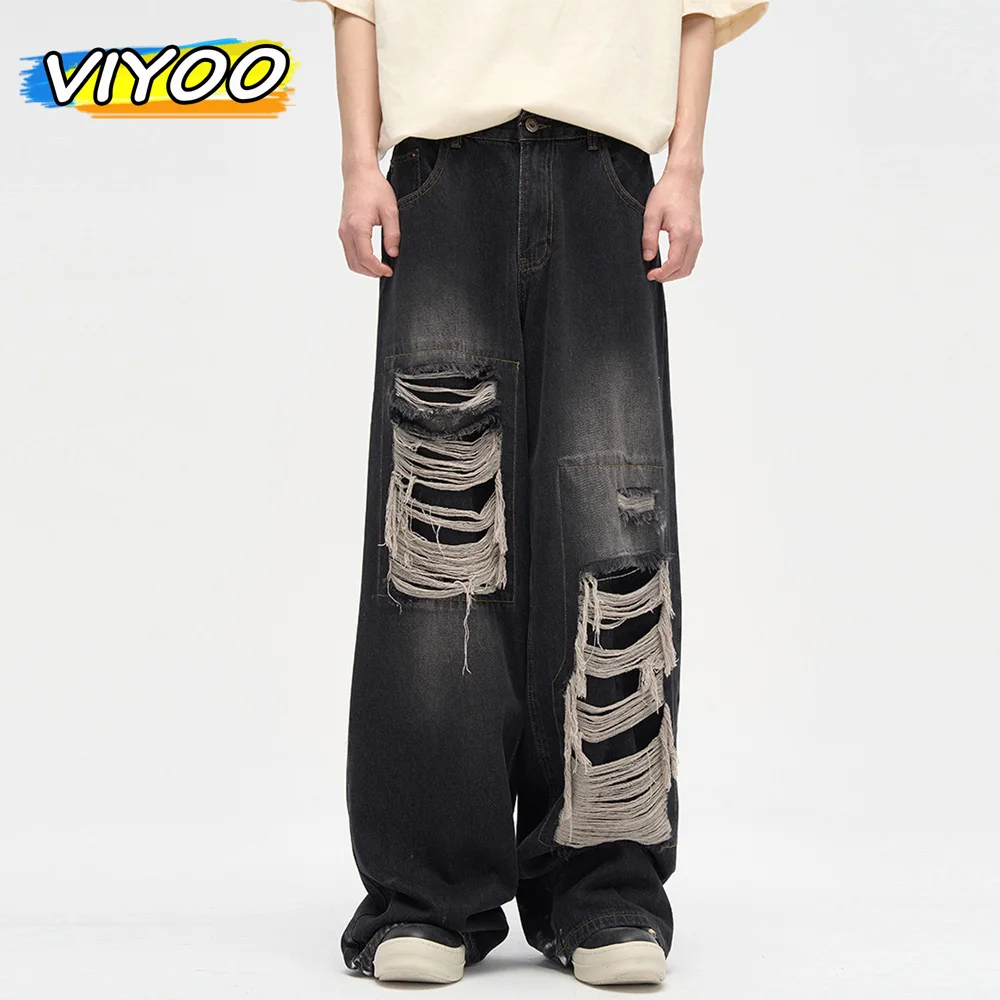 Men-s-Ripped-Black-Jeans-Harajuku-Wide-Leg-Pants-Denim-Baggy-Y2K-Cargo ...