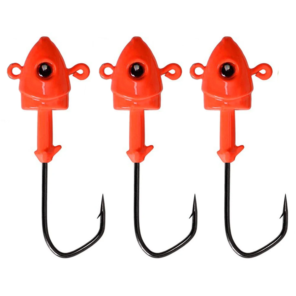 Cod Jigs FANGBLUE Fishing Jig Heads 28g (1oz) With 3D Eyes - 5 Pack ...
