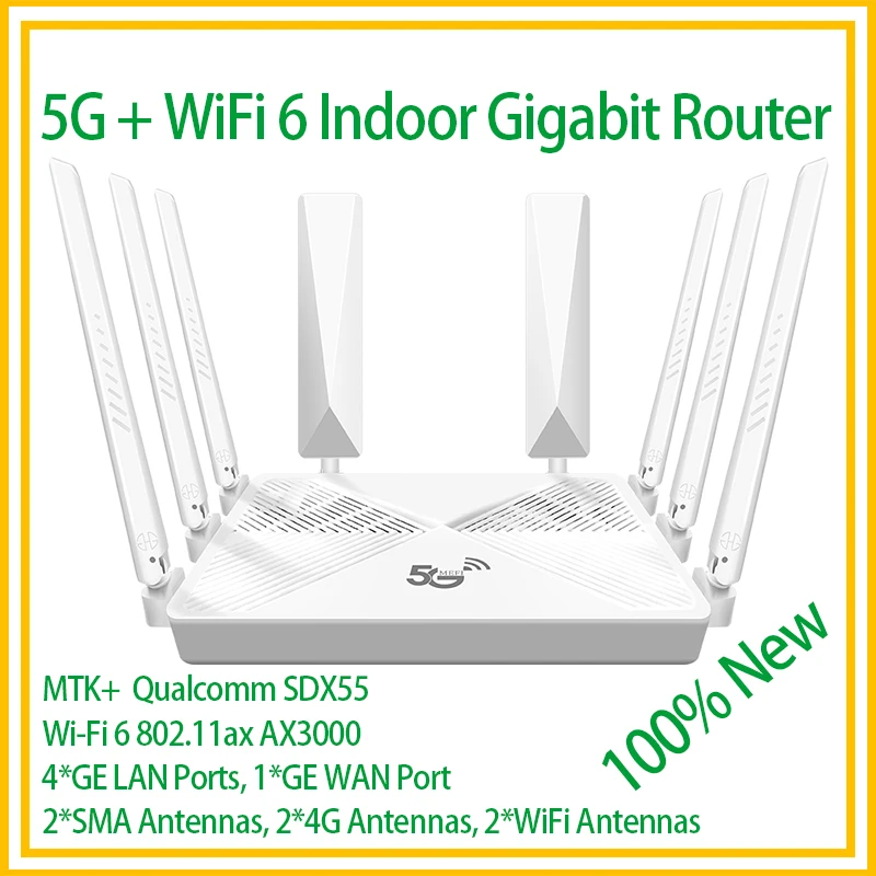 Unlocked-HUIYIBANG-5G-WiFi6-AX3000-Home-Sim-CPE-Gigabit-Modem-4x4MIMO ...