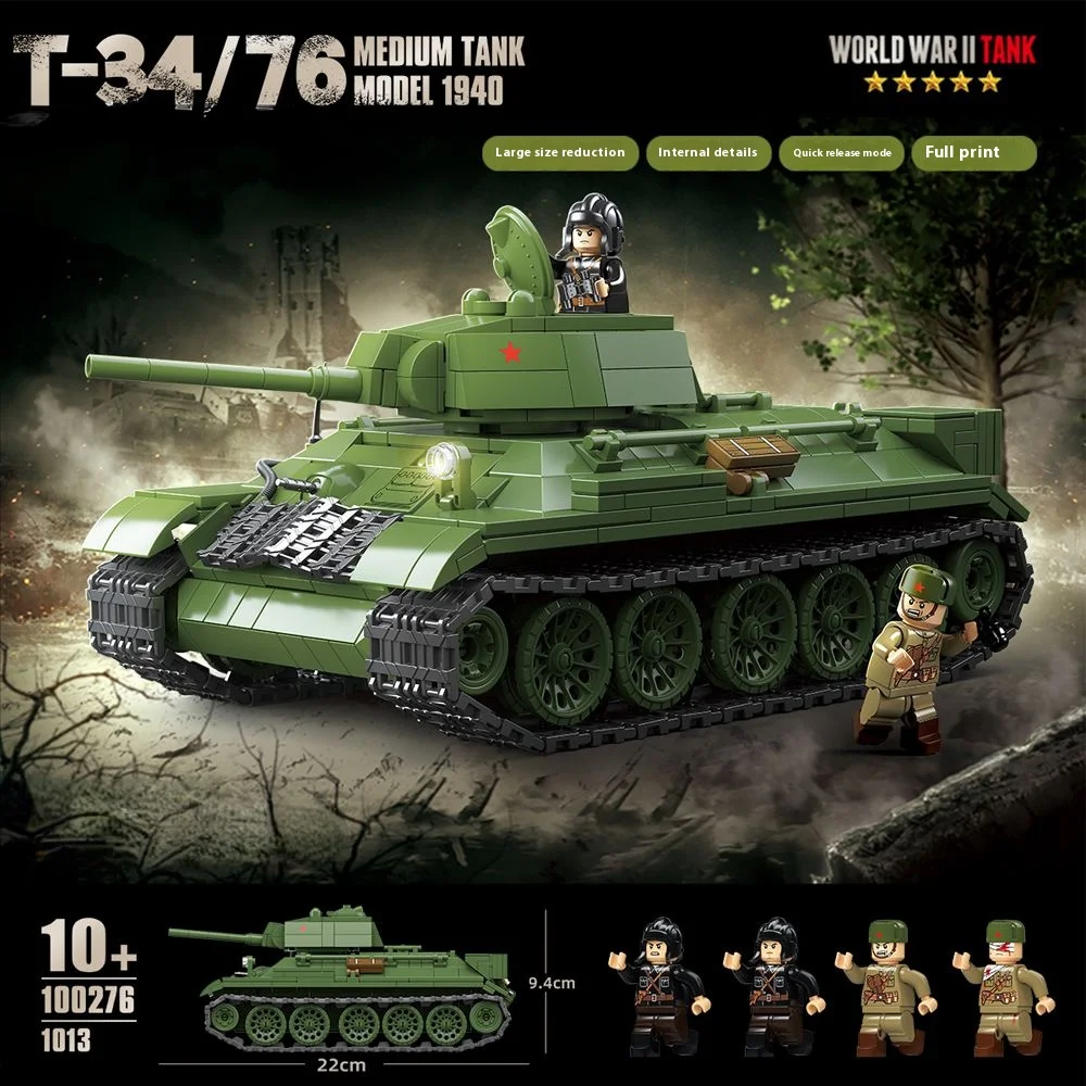 New-2024-MOC-Military-T-34-76-t3476-Medium-Tank-1940-1031-PCS-Building-Blocks-Model.jpg