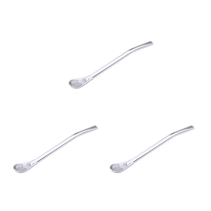 3X-Stainless-Steel-Drinking-Straw-Filter-Handmade-Herb-Mate-Tea-Light ...