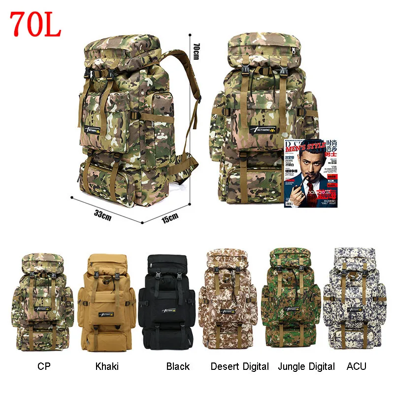70L Large Travel Backpack - Camping NickNacks