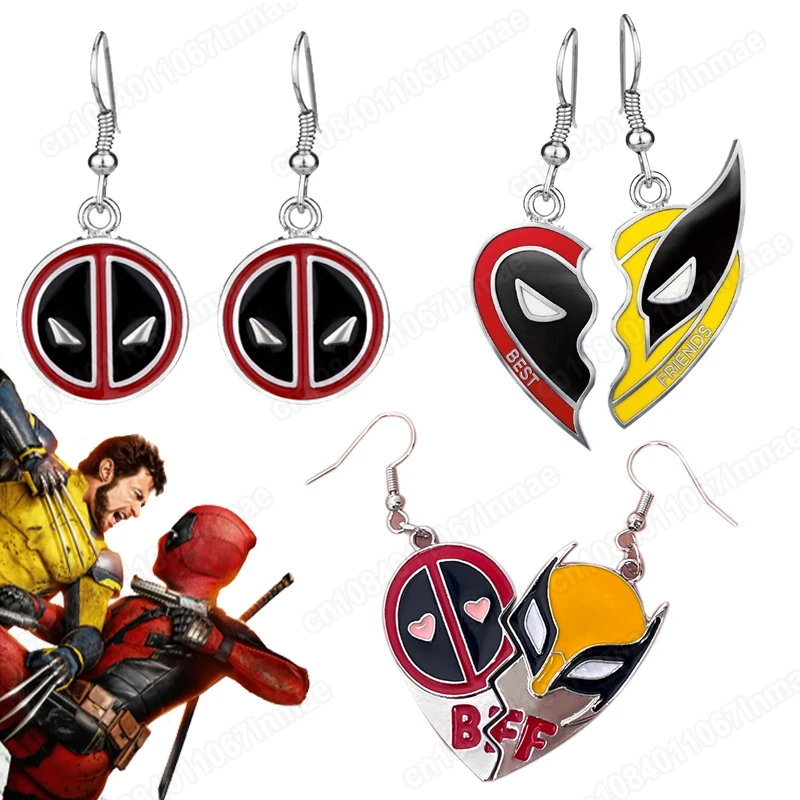 Pendientes-de-Marvel-Deadpool-y-Lobezno-para-mujer-accesorios-de ...