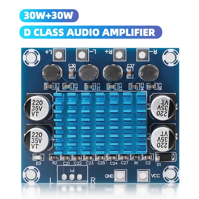 1PCS DC12-26V 2*120W Dual Channel Digital Stereo Audio Power Amplifier ...